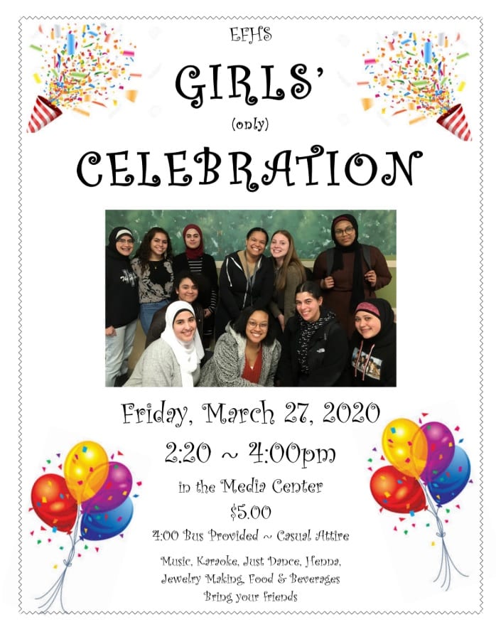 EFHS GIRLS’ (only) CELEBRATION – Edsel Ford High School